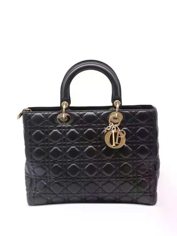 Dior Lady Top-handle Tote Bag - Black