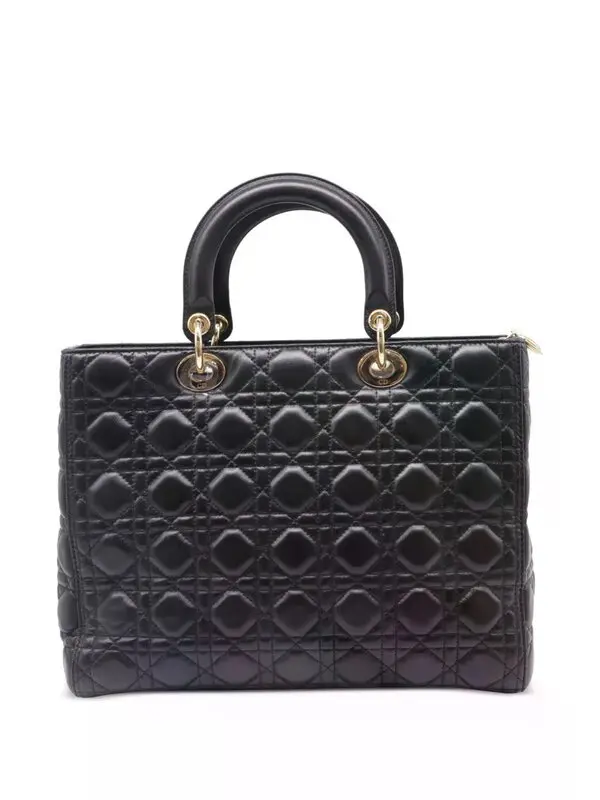 Dior Lady Top-handle Tote Bag - Black