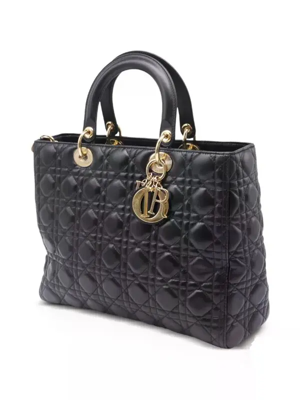 Dior Lady Top-handle Tote Bag - Black