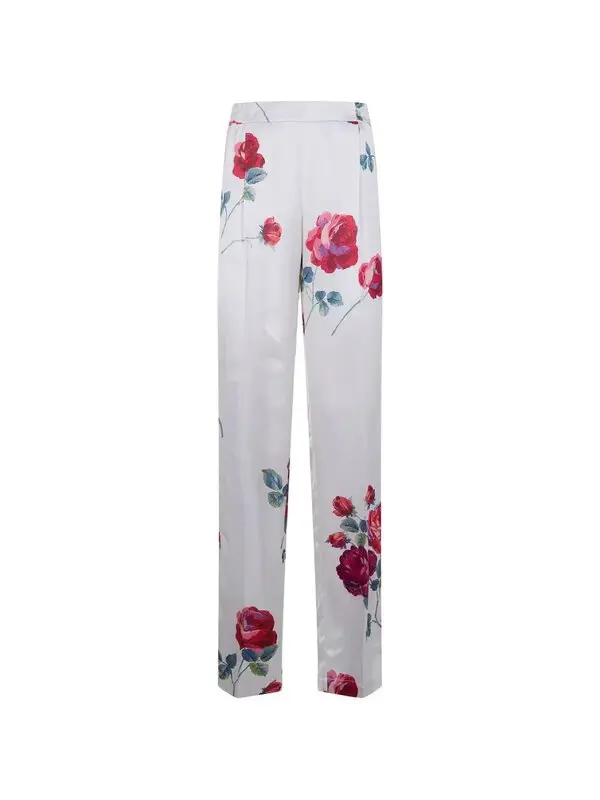 N.21 Floral Printed Canvas Trousers