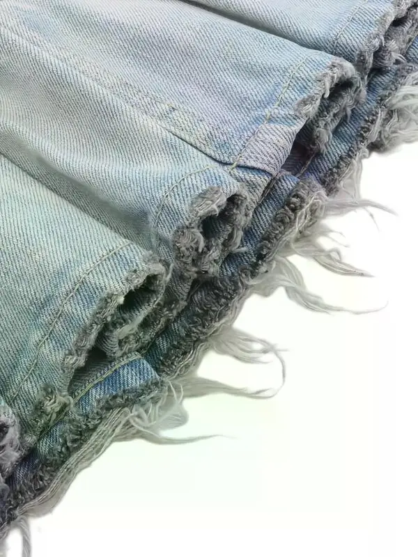 Balenciaga 2010s Denim Pleated Mini Skirt