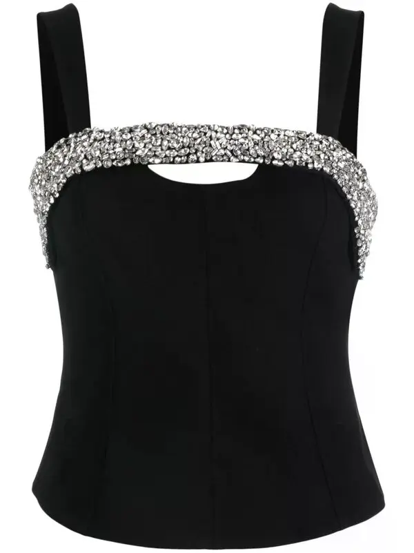 Simkhai Crystal-embellished Corset Top