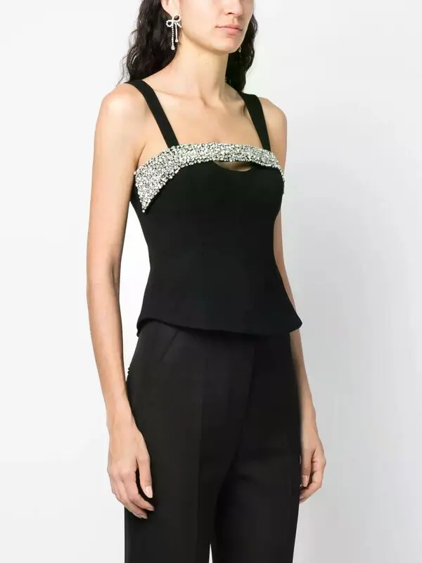 Simkhai Crystal-embellished Corset Top