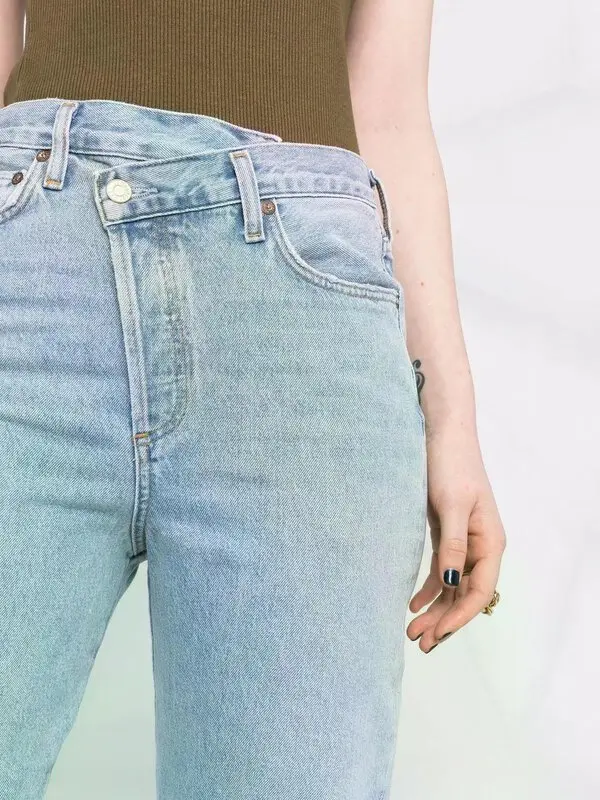 AGOLDE Criss Cross Straight-leg Jeans