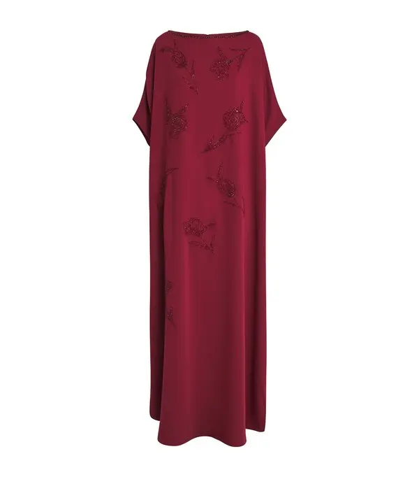 Carolina Herrera Embellished Kaftan Maxi Dress