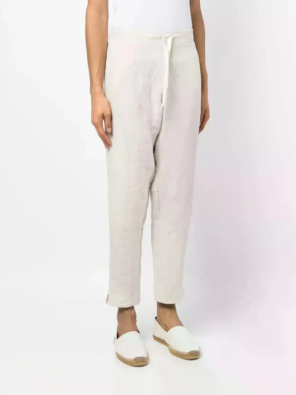 Marané Drawstring Linen Tapered Trousers