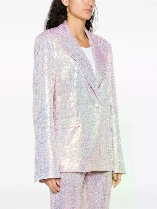 ROTATE BY BIRGER CHRISTENSEN Sequin-embellished Single-breasted Blazer