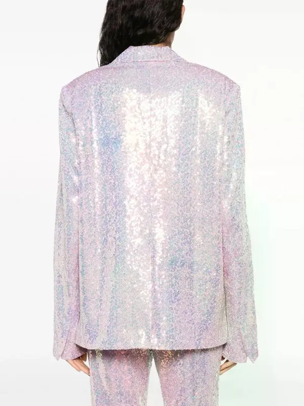ROTATE BY BIRGER CHRISTENSEN Sequin-embellished Single-breasted Blazer