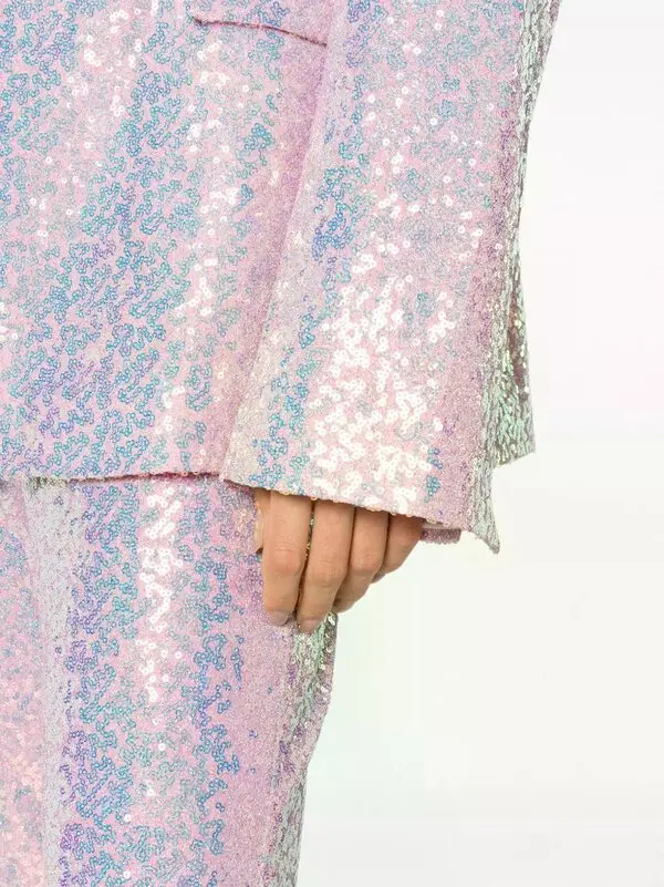 ROTATE BY BIRGER CHRISTENSEN Sequin-embellished Single-breasted Blazer
