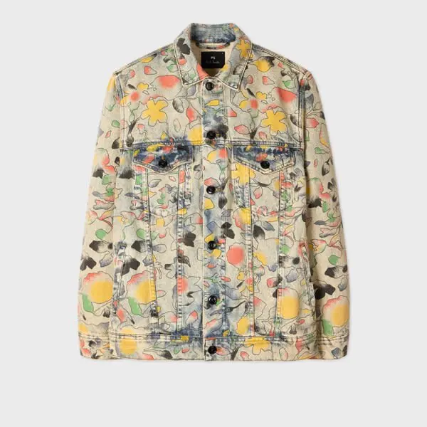 Paul Smith Floral Print Denim Jacket
