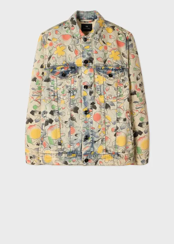 Paul Smith Floral Print Denim Jacket