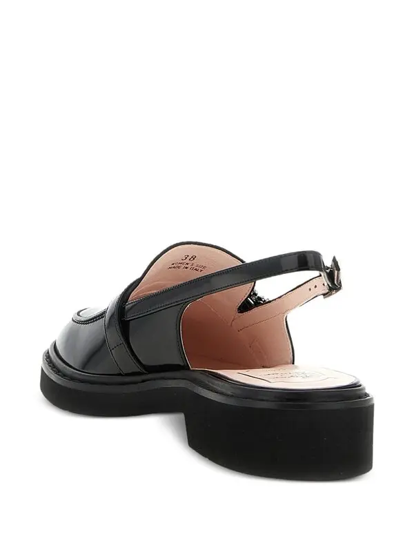 ROGER VIVIER Viv Rangers Leather Loafers - Black