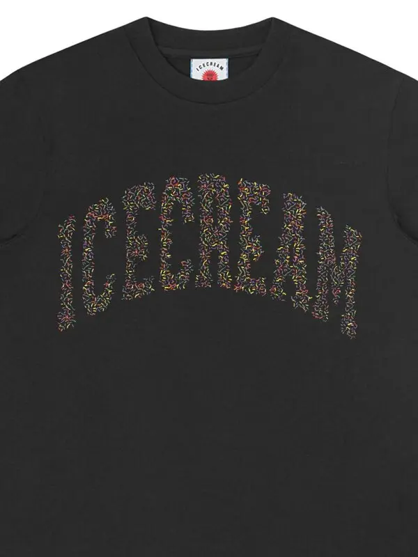 ICECREAM Logo Cotton T-shirt - Black