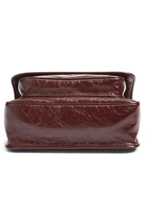 Saint Laurent Medium Niki Leather Shoulder Bag - Rouge Cabernet