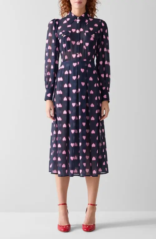 LK BENNETT Cody Long Sleeve Shirtdress