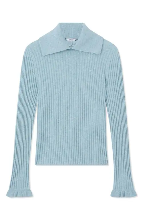 LK BENNETT Cora Collared Ribbed Sweater