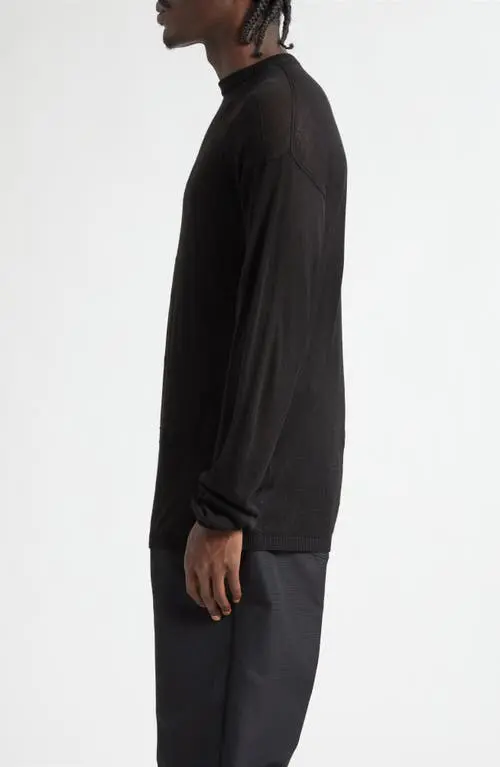 Rick Owens Temple Rivet Sheer Virgin Wool Sweater