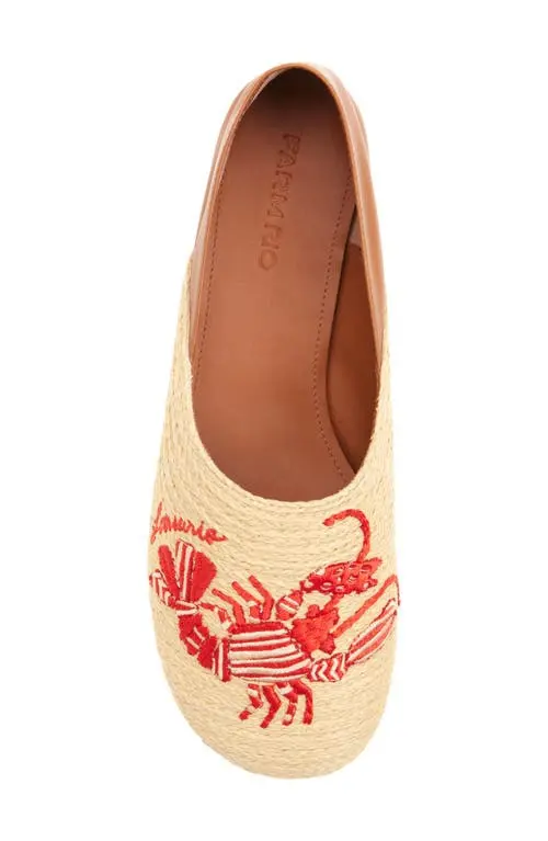Farm Rio Raffia Ballet Flats