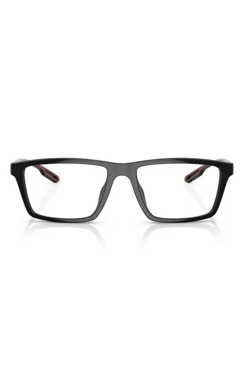 Emporio Armani Rectangle Eyeglasses - Shiny Black/clear