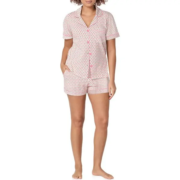 BEDHEAD PAJAMAS Stretch Cotton Jersey Pajamas - Blossom Geometric