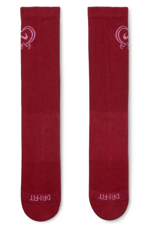 Nike Cushioned Crew Socks - Team Crimson/light Magenta