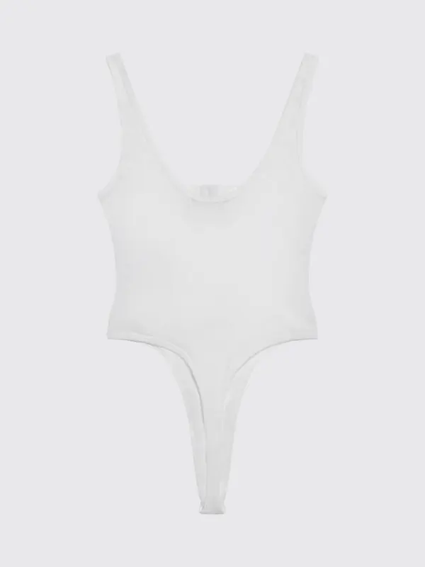 Versace Ribbed Bodysuit With Button Detail