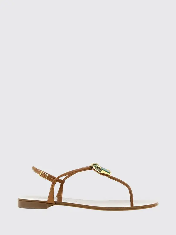 GIUSEPPE ZANOTTI Embellished Heeled Sandal - Brown