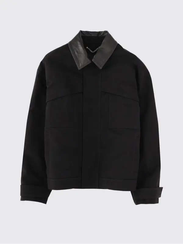 GOLDEN GOOSE Jacket With Leather Collar - Black