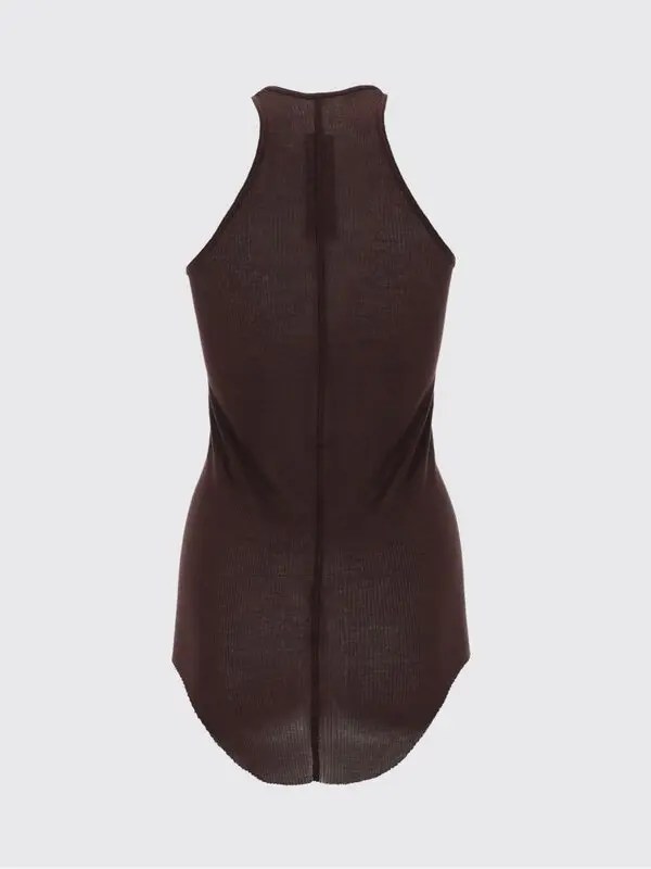 Rick Owens Ribbed Halterneck T-shirt - Brown