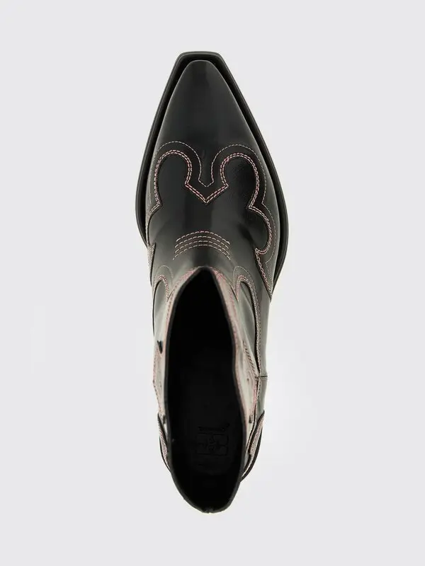 GANNI Cowboy Boots - Black