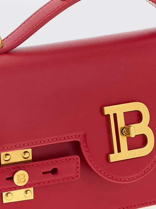 Balmain Leather Handbag - Fuchsia