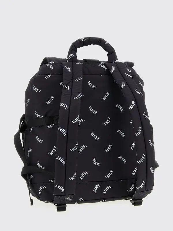 GANNI Logo Backpack - Black