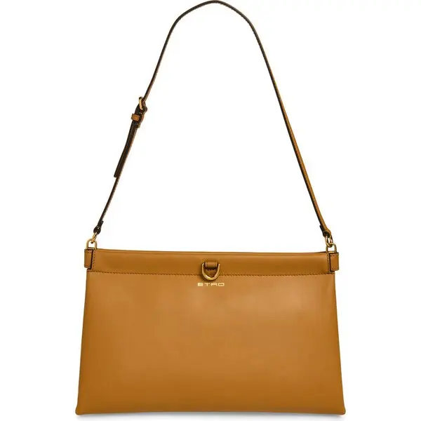 Etro Leather Clutch - Ochre