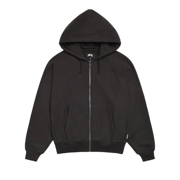 StÜssy Raglan Zip Hoodie - Black