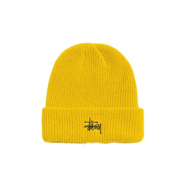 StÜssy Basic Cuff Beanie - Yellow