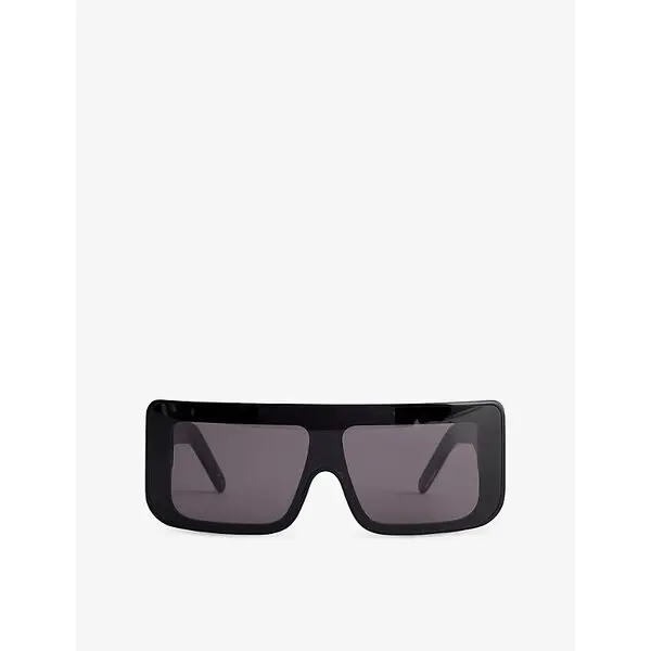 Rick Owens Documenta Sunglasses - Blk Temple/blk Lens