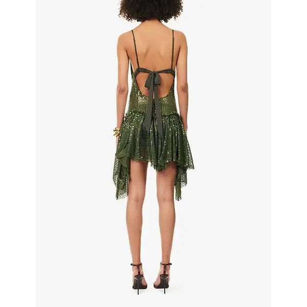 SIEDRES Lustina Metallic Dress - Green | Editorialist