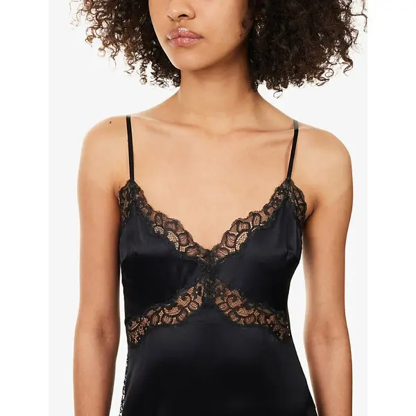 chinese dress ladies Reformation // Black Waller Lace Dress – VSP Consignment main image 1