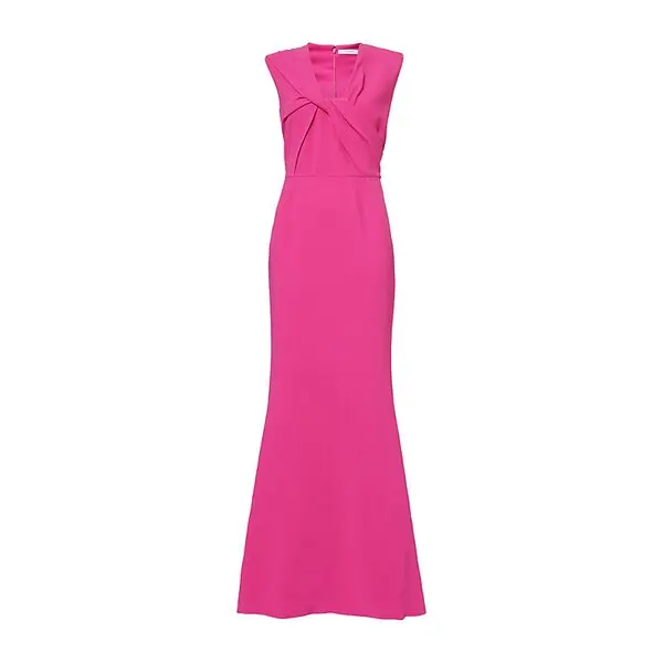 Givenchy Cady Draped Woven Maxi Dress