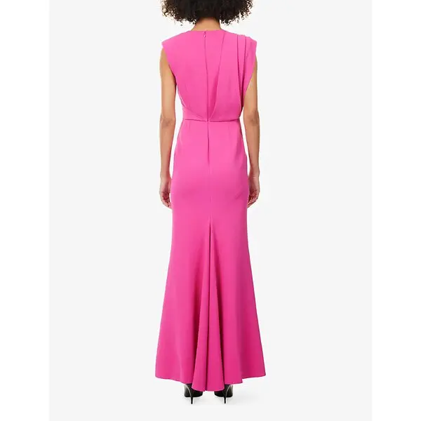 Givenchy Cady Draped Woven Maxi Dress