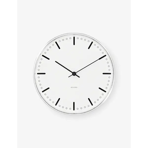 ARNE JACOBSEN City Hall Wall Clock 29cm - White