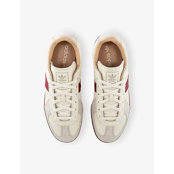 Adidas Bw Army Leather Trainers - White Red Gum