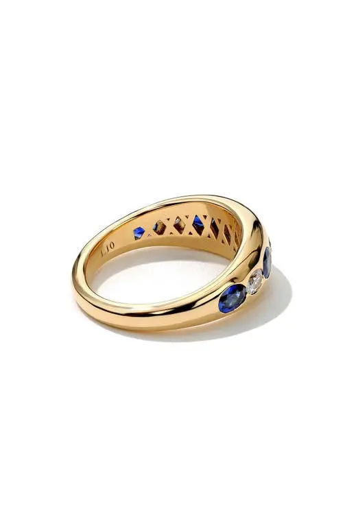 MARK HENRY Petite Oval And Diamond Ring In 18k Gold