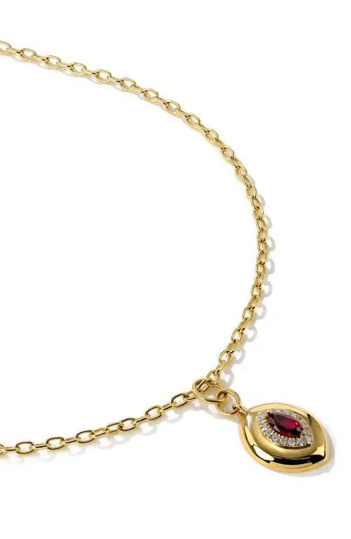 MARK HENRY 18k Gold Diamond And Marquise Pendant Necklace - Ruby