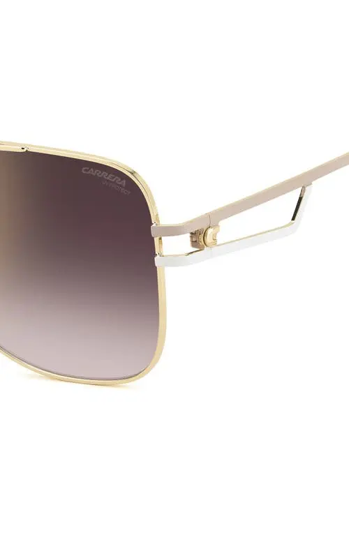 Carrera Eyewear Oversized Square Sunglasses - Gold Beige Havana/gdsp Bursf