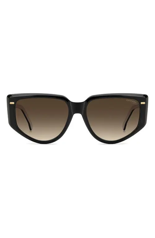 Carrera Eyewear 57mm Rectangular Sunglasses - Black/brown