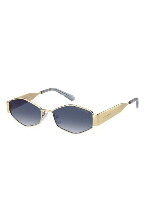 Marc Jacobs 55mm Geometric Sunglasses - Gold Blue/dark Blue Sf