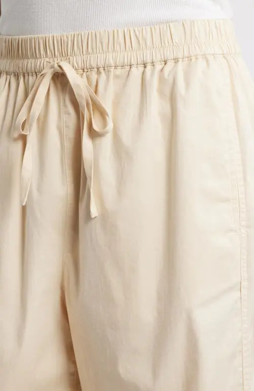 Caslon Stretch Cotton Drawstring Ankle Pants - Beige Burnt