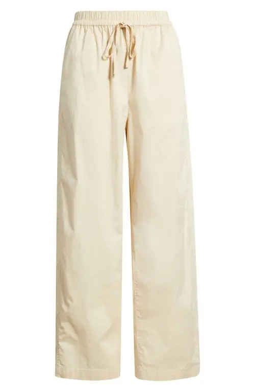 Caslon Stretch Cotton Drawstring Ankle Pants - Beige Burnt