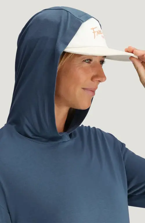 FREE FLY Shade Crossover Performance Hoodie - Pacific Blue